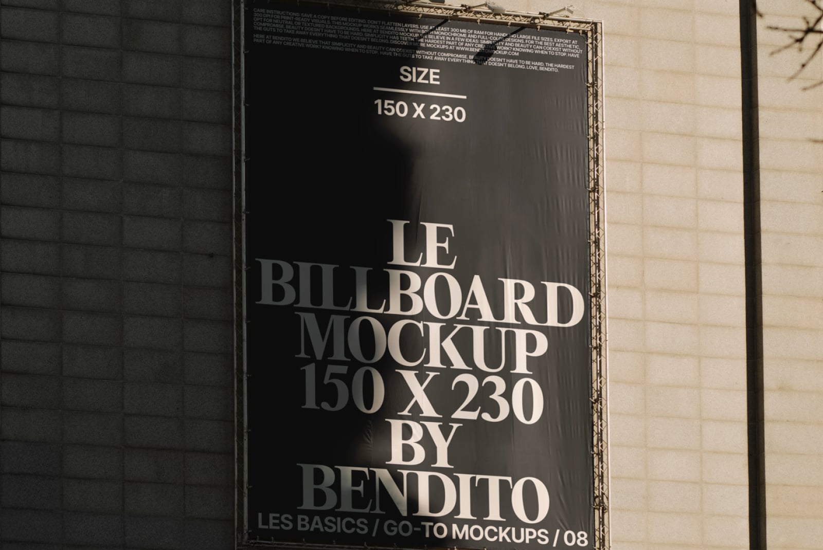 Le Billboard LB25W08 Mockup, Outdoor Mockup | Supply.Family