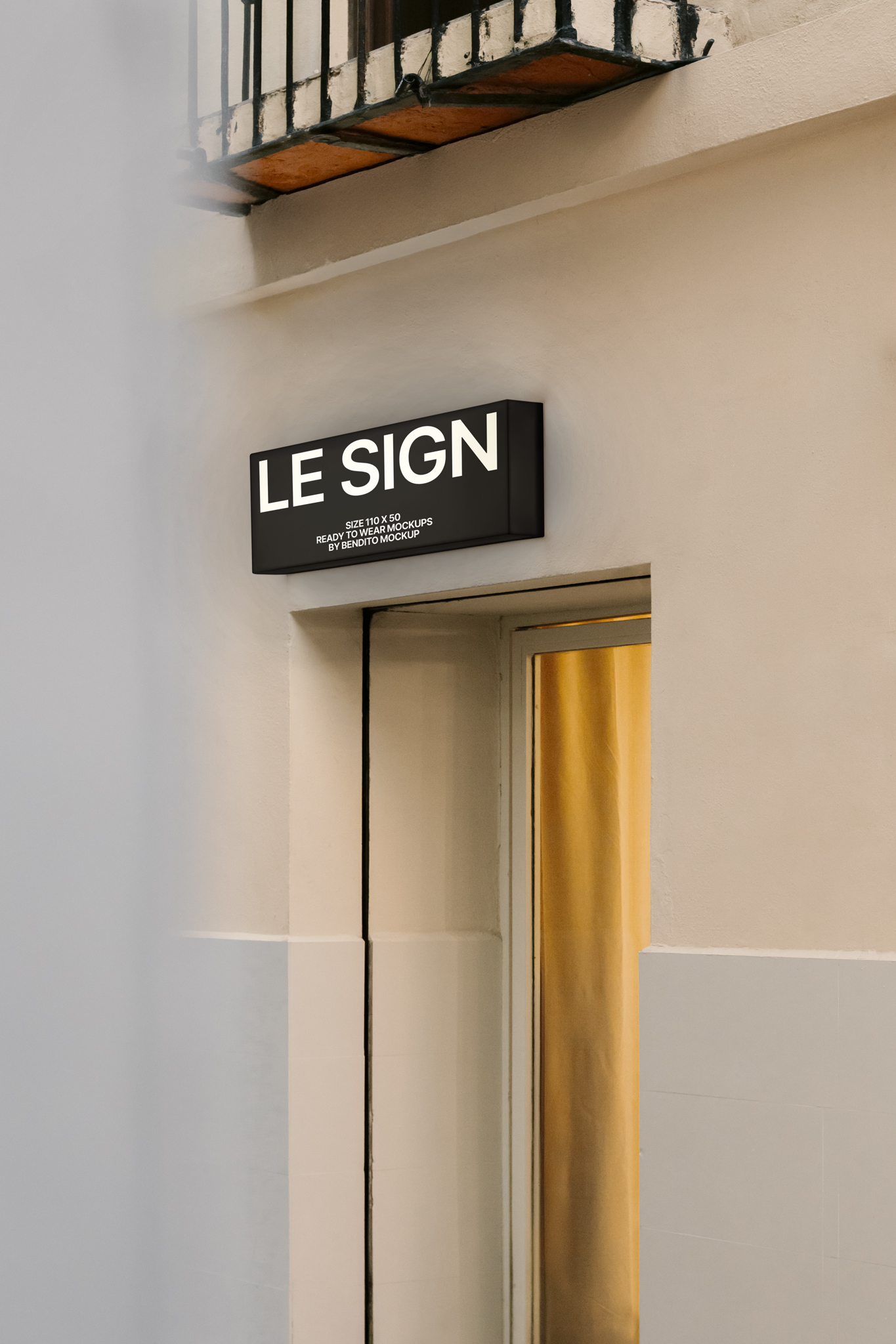 Le Sign LB25W0902 Mockup, Outdoor Mockup | Supply.Family