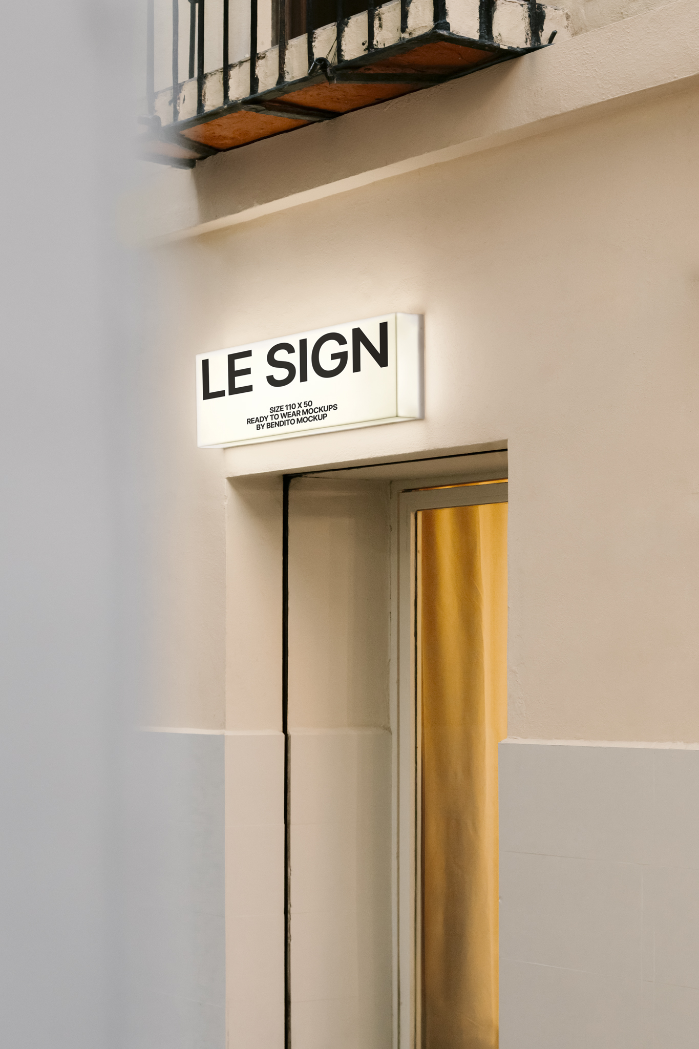 Le Sign LB25W0902 Mockup, Outdoor Mockup | Supply.Family