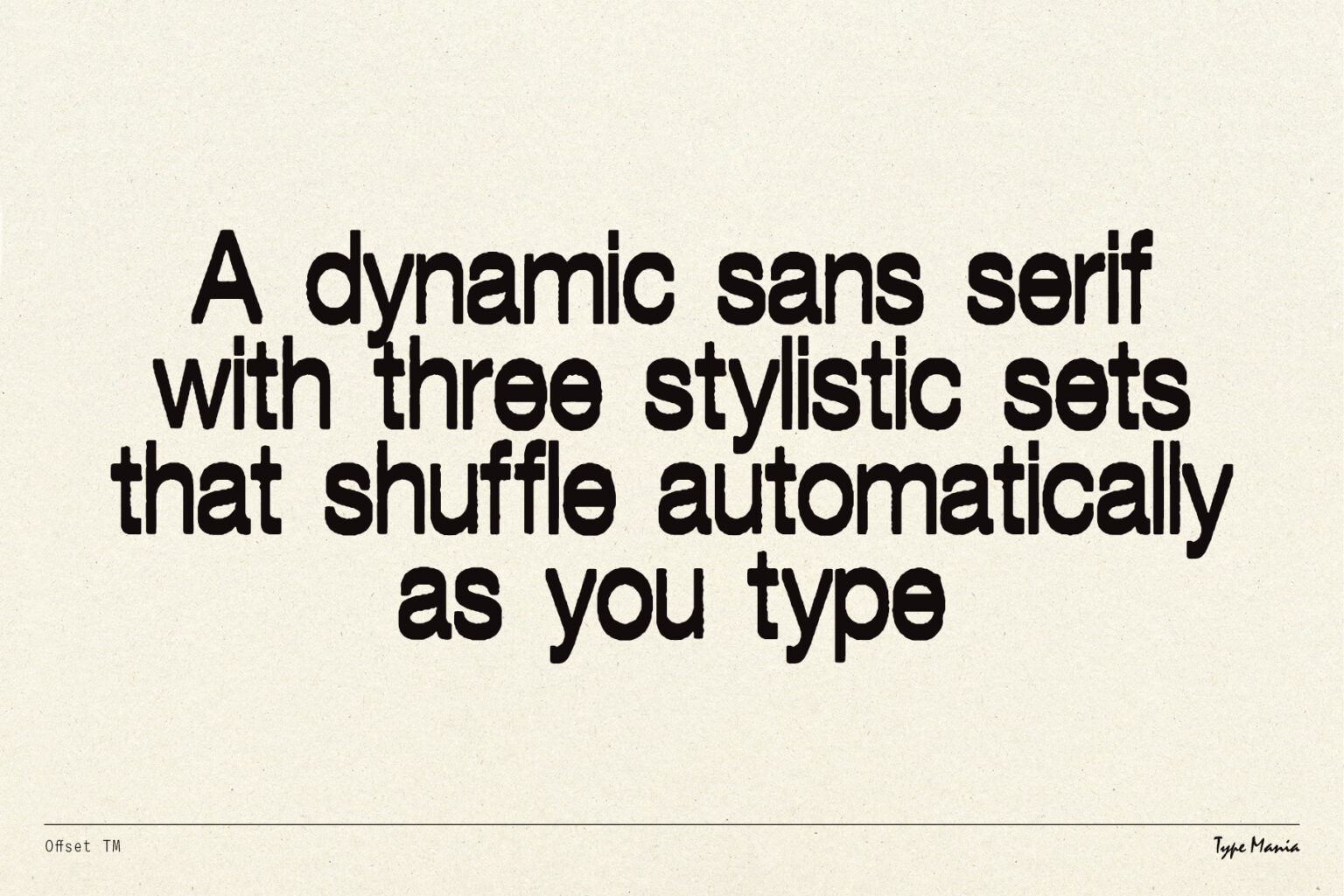 Offset TM, Sans Serif Font | Supply.Family