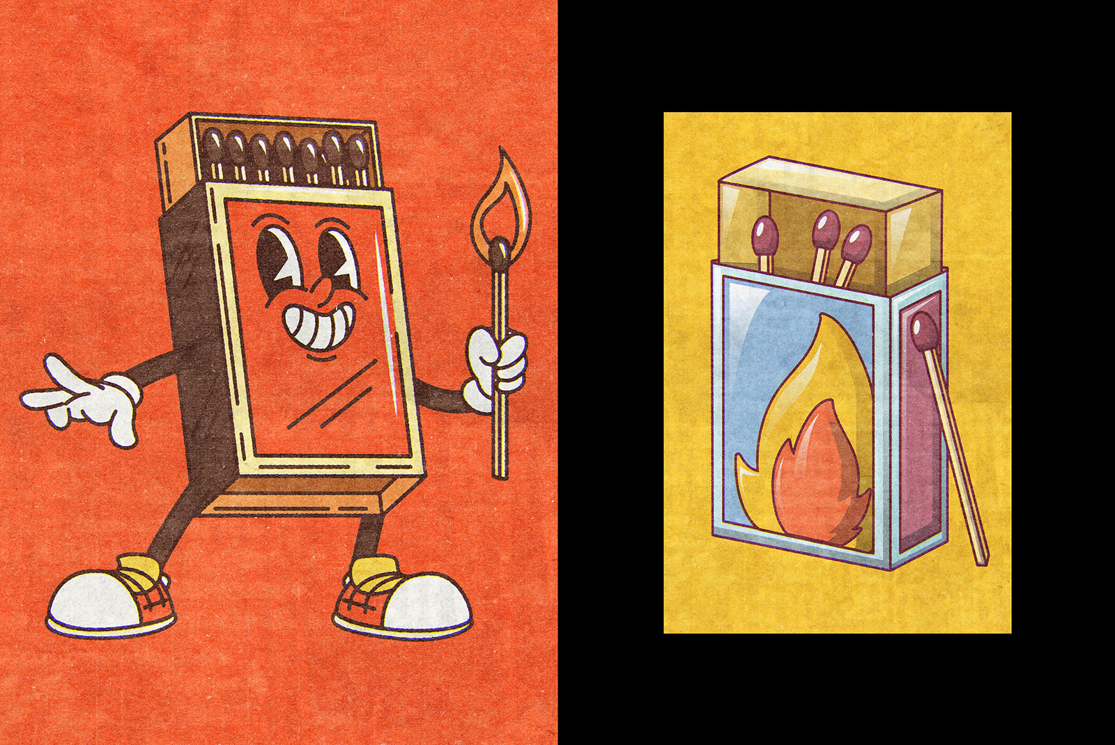 Authentic Matchbook Print Design Template, Photoshop Effect Graphic | Supply.Family