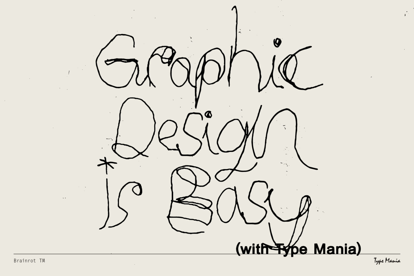 Brainrot TM, Handwritten Font | Supply.Family
