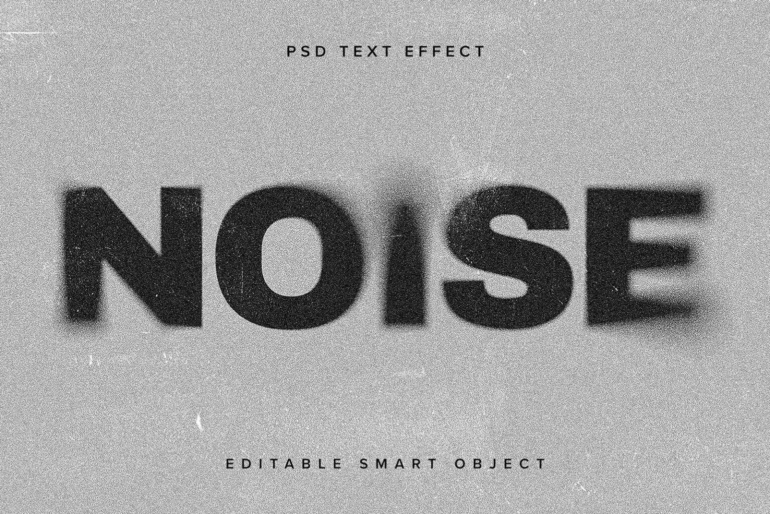 Grunge Distorted Text Effect Mockup