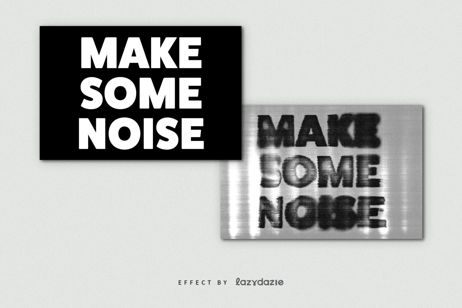 Dirty Scan Text Effect Mockup