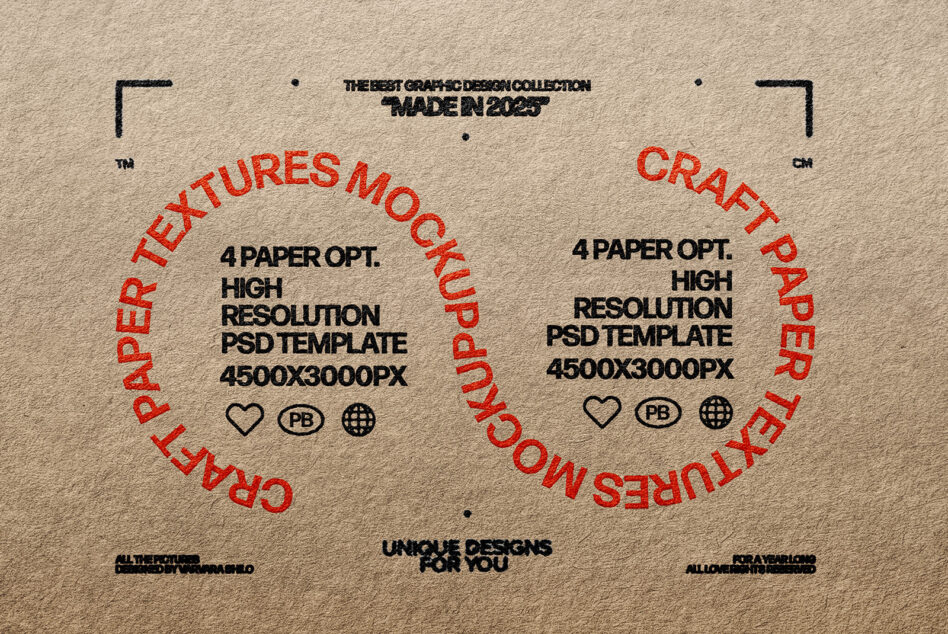 Craft Paper Textures Effect, Photoshop Effect Graphic | Supply.Family
