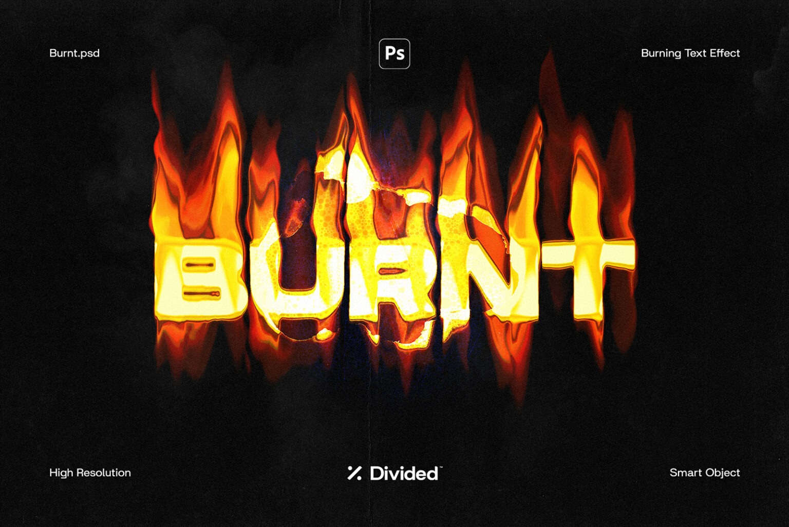 Burnt Flaming Text Effect, Photoshop Effect Graphic | Supply.Family