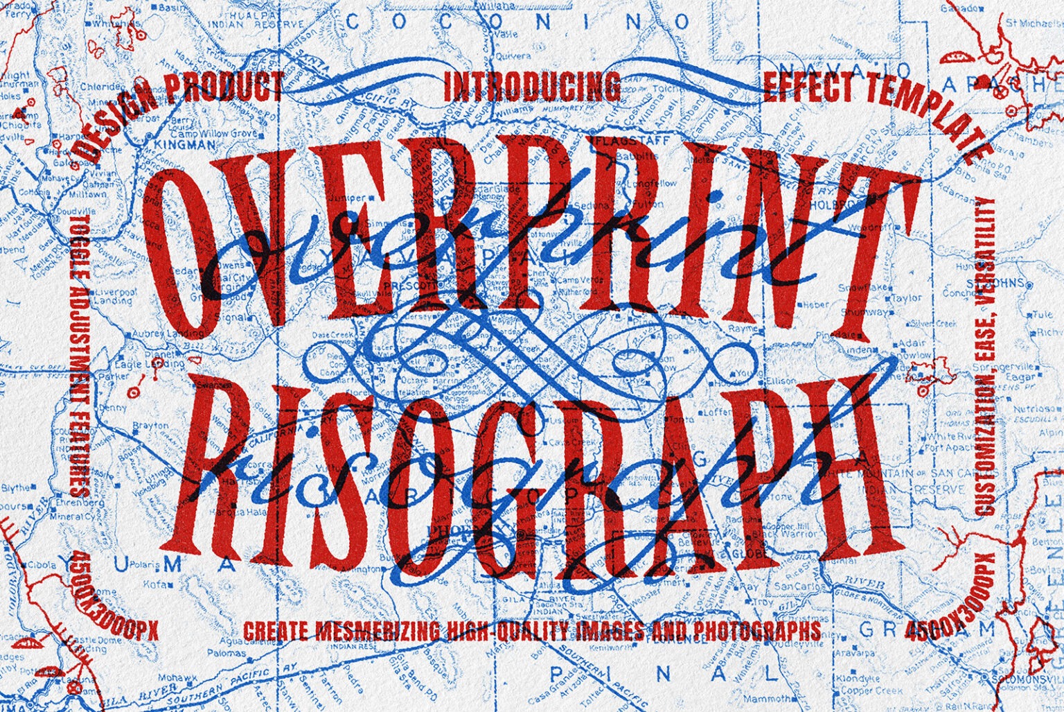 Risograph Vintage Overprint Effect, Photoshop Effect Graphic | Supply.Family