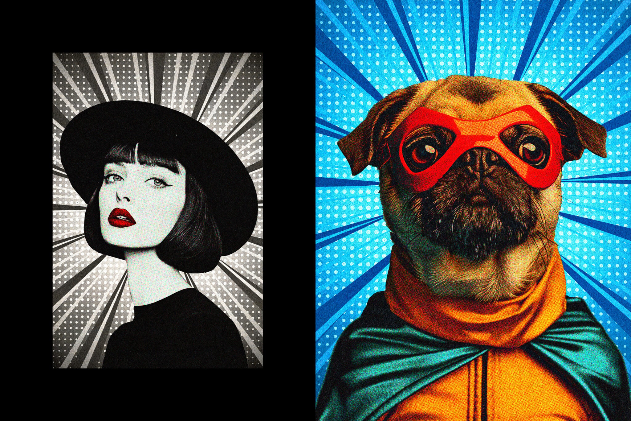 Pop Art Comic Effect, Photoshop Effect Graphic | Supply.Family