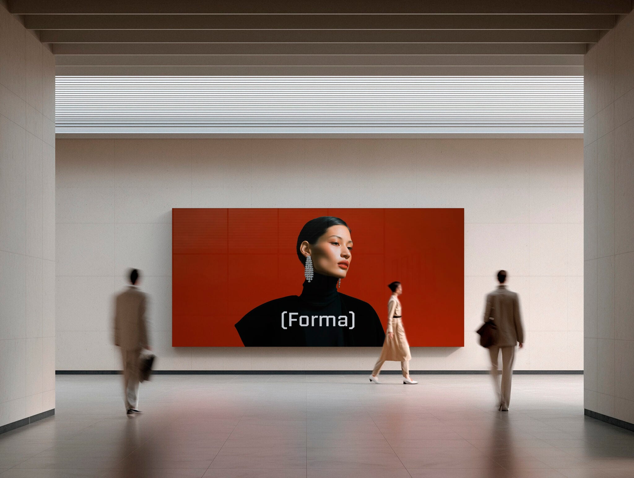 Forma – Airport Screen – 02, Large Screen Mockup | Supply.Family