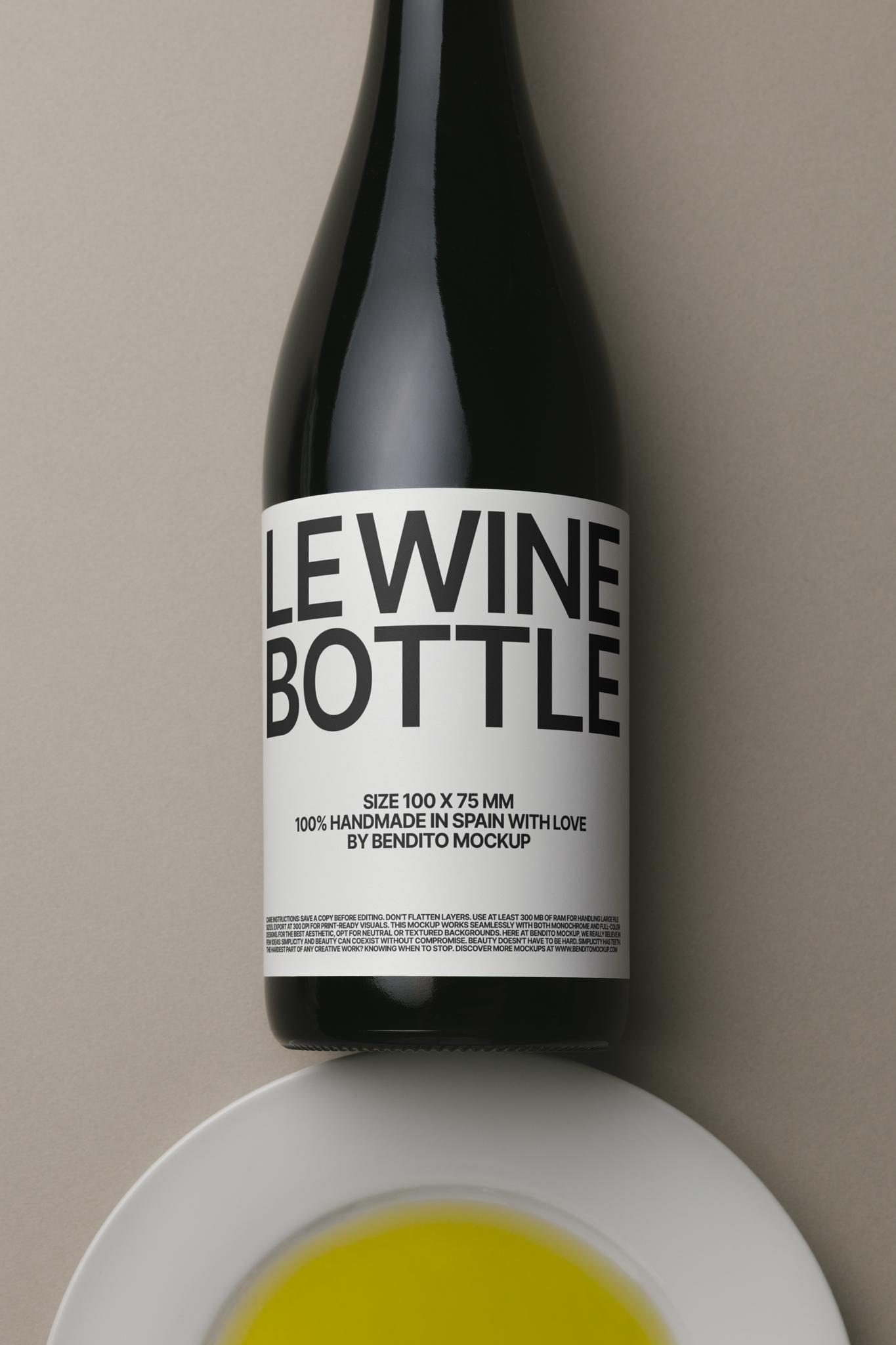 Le Wine Bottle LB25W30 Mockup, Packaging Mockup | Supply.Family