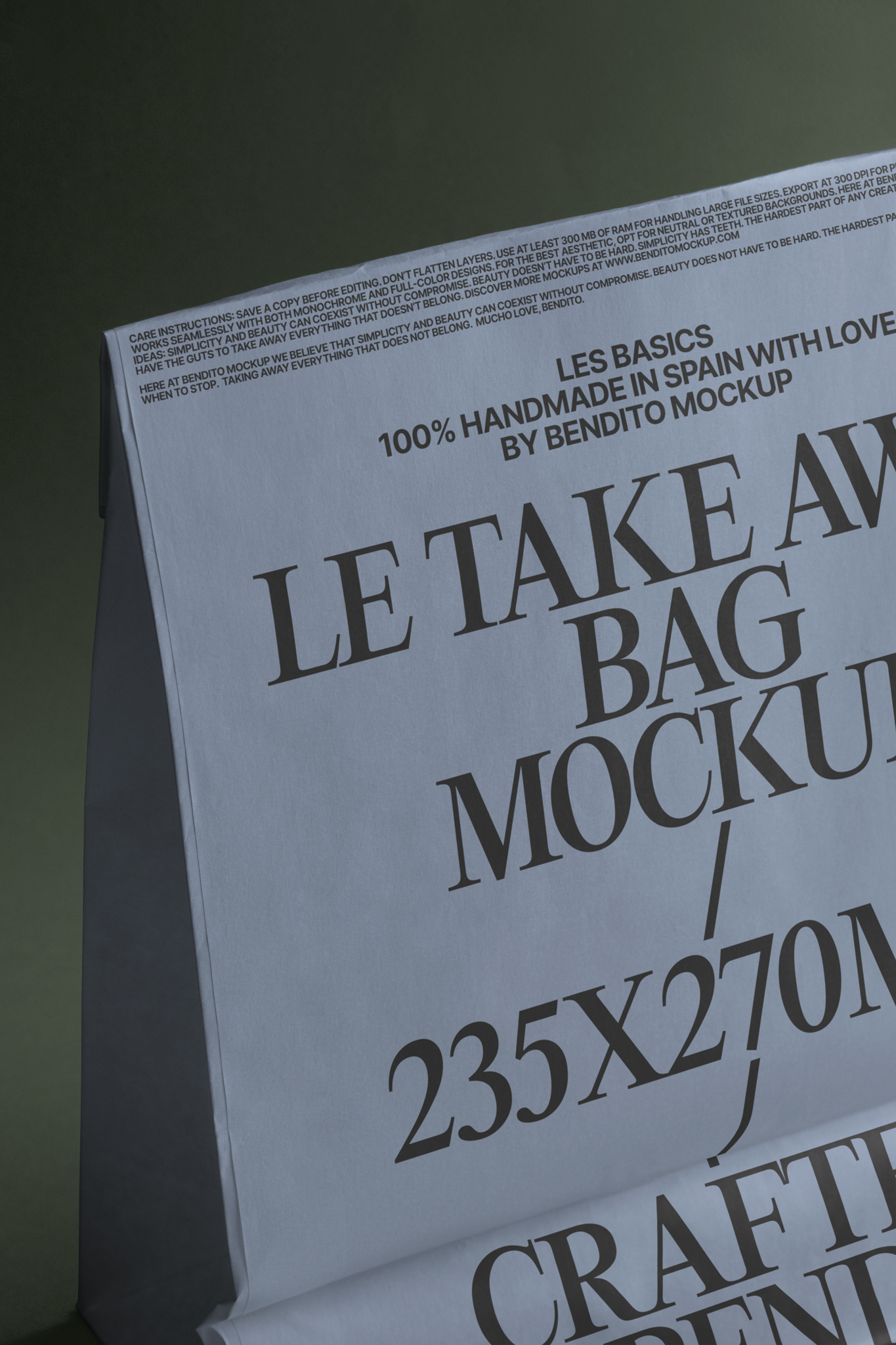 Le Take Away Bag LB25W31 Mockup, Packaging Mockup | Supply.Family