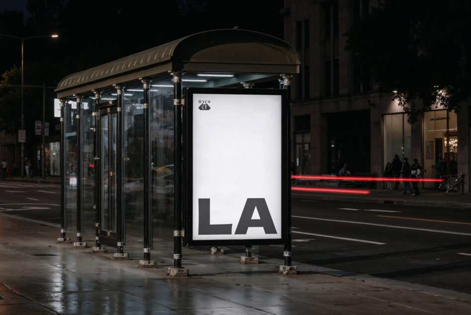 Bus Stop Poster LA2, Large Screen Mockup | Supply.Family