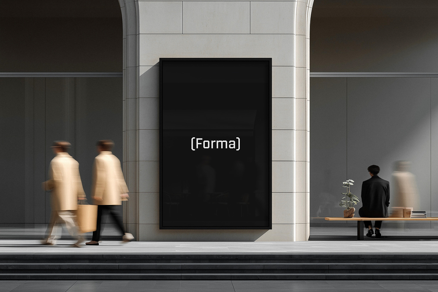 Forma – Station Screen – 02, Large Screen Mockup | Supply.Family