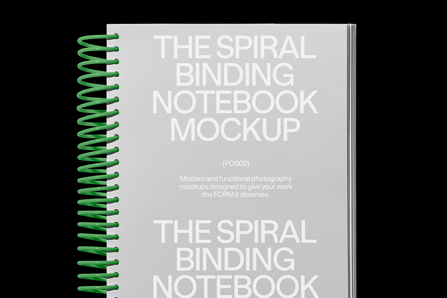 Spiral Binding Notebook 02 – PO001, Object Mockup | Supply.Family