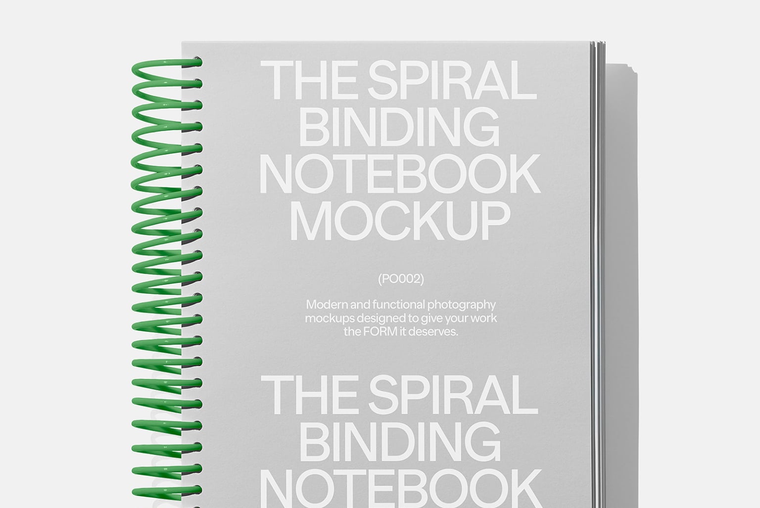 Spiral Binding Notebook 02 – PO001, Object Mockup | Supply.Family