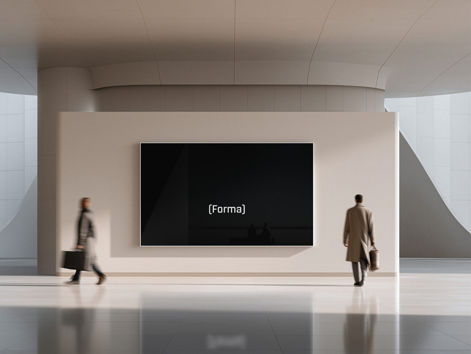 Forma – Airport Screen – 08, Large Screen Mockup | Supply.Family
