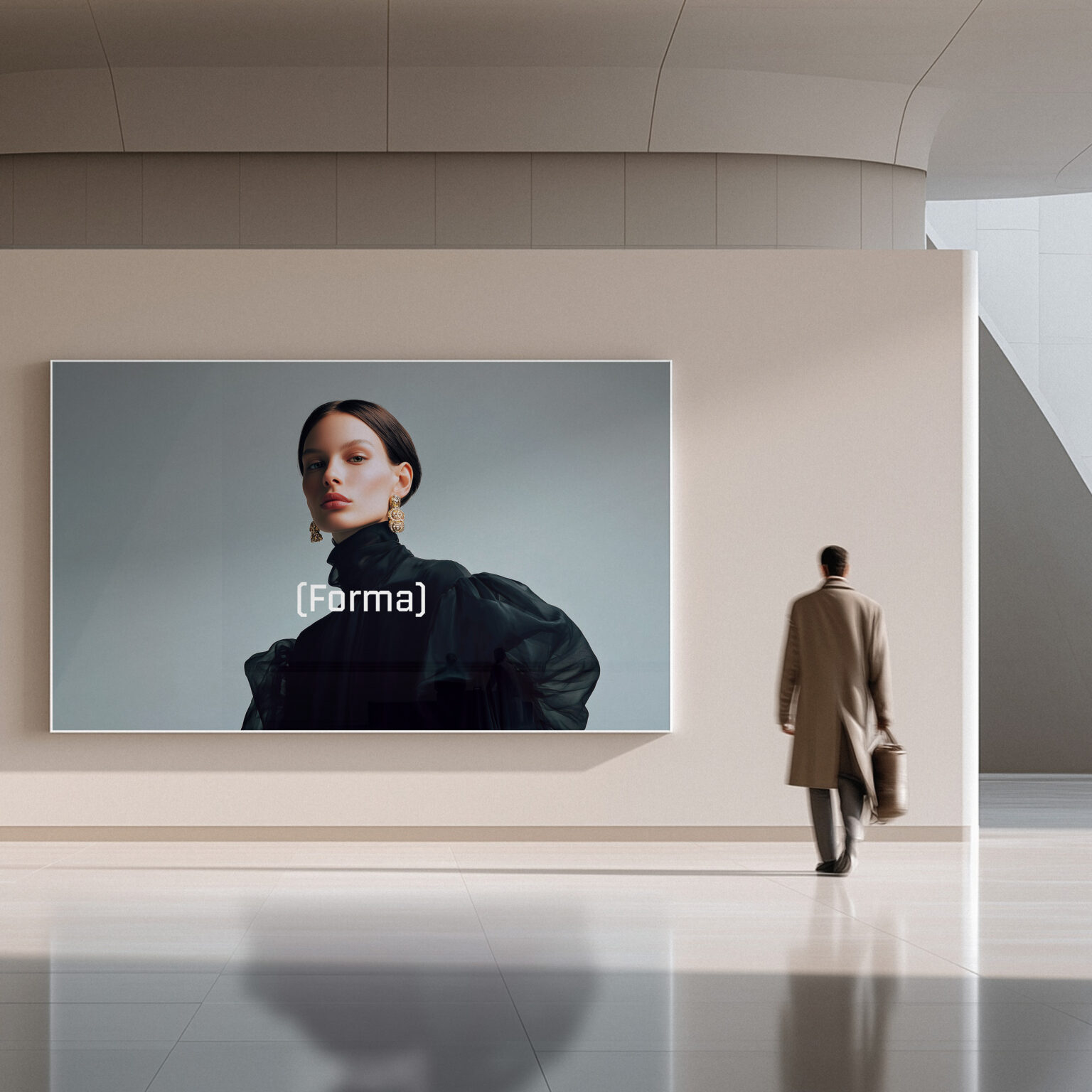 Forma – Airport Screen – 08, Large Screen Mockup | Supply.Family