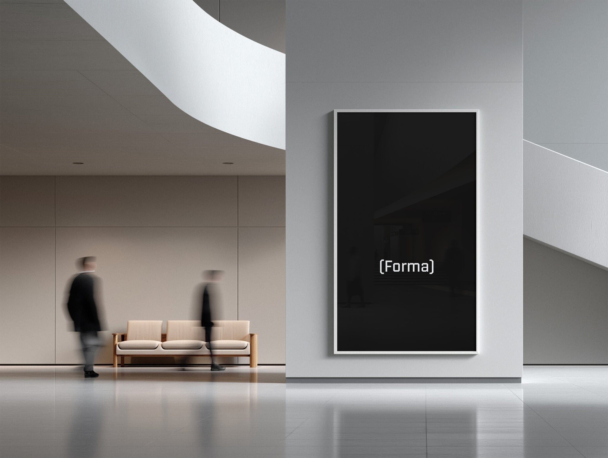 Forma – Airport Screen – 11, Large Screen Mockup | Supply.Family