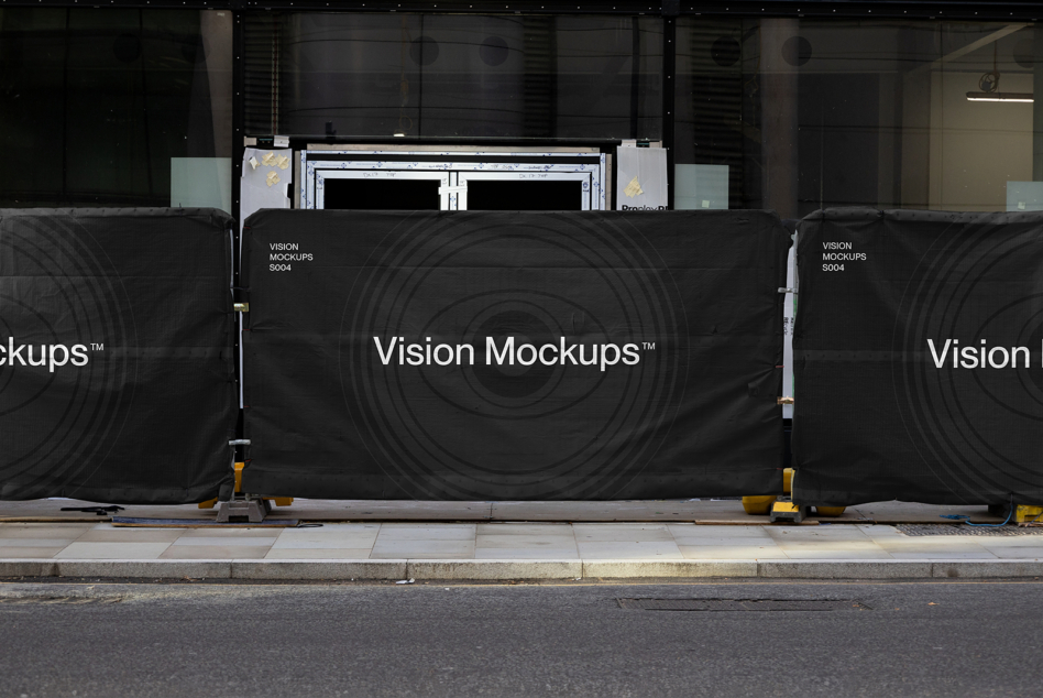 Vision S004 – Herras Banner Mockup, Outdoor Mockup | Supply.Family