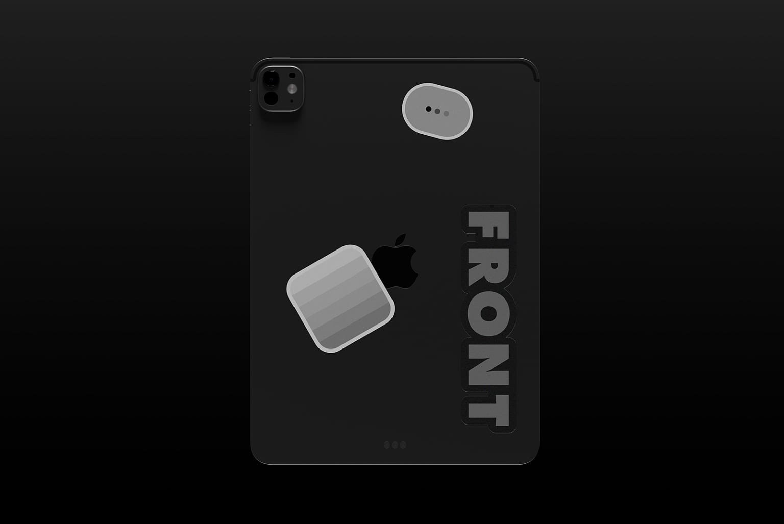 iPad Pro Back Stickers Mockup 001, Tech Mockup | Supply.Family